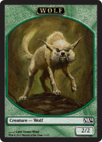 MTG Wolf Token, Light Play, English Magic 2014 | eBay