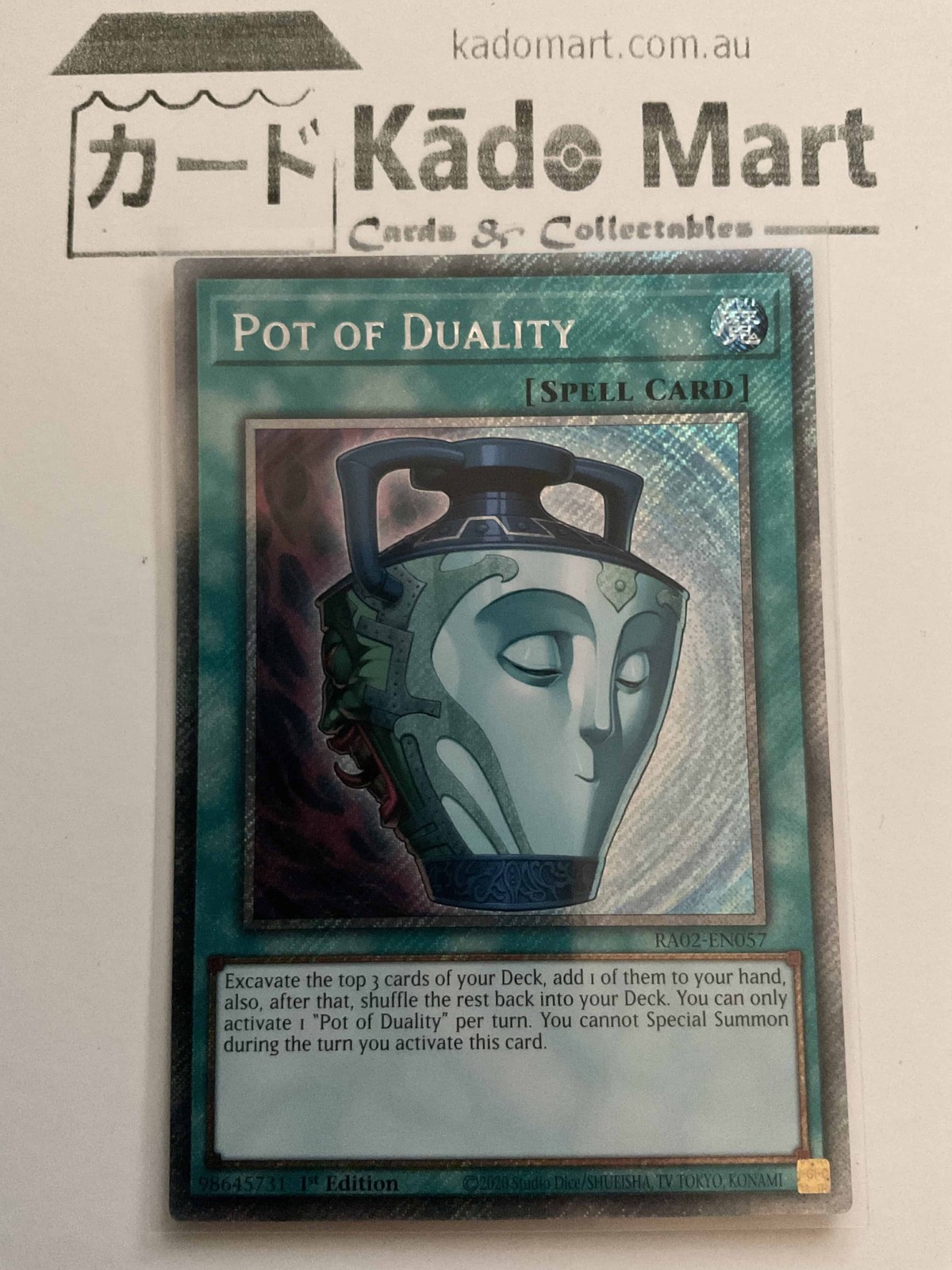 Pot of Duality RA02-EN057 Platinum Secret Rare 1st Edition YuGiOh TCG ...