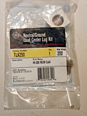 GE TLK250 NUETRAL/GROUND LOAD CENTER LUG KIT #6-250MCM CuAl | eBay