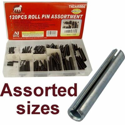 120 PC Rollpin Assortment Kit Steel Roll Pin | eBay