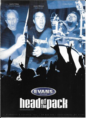 EVANS Drumheads - Justin Foley / Jason Bittner / Corey Pierce - 2005 ...