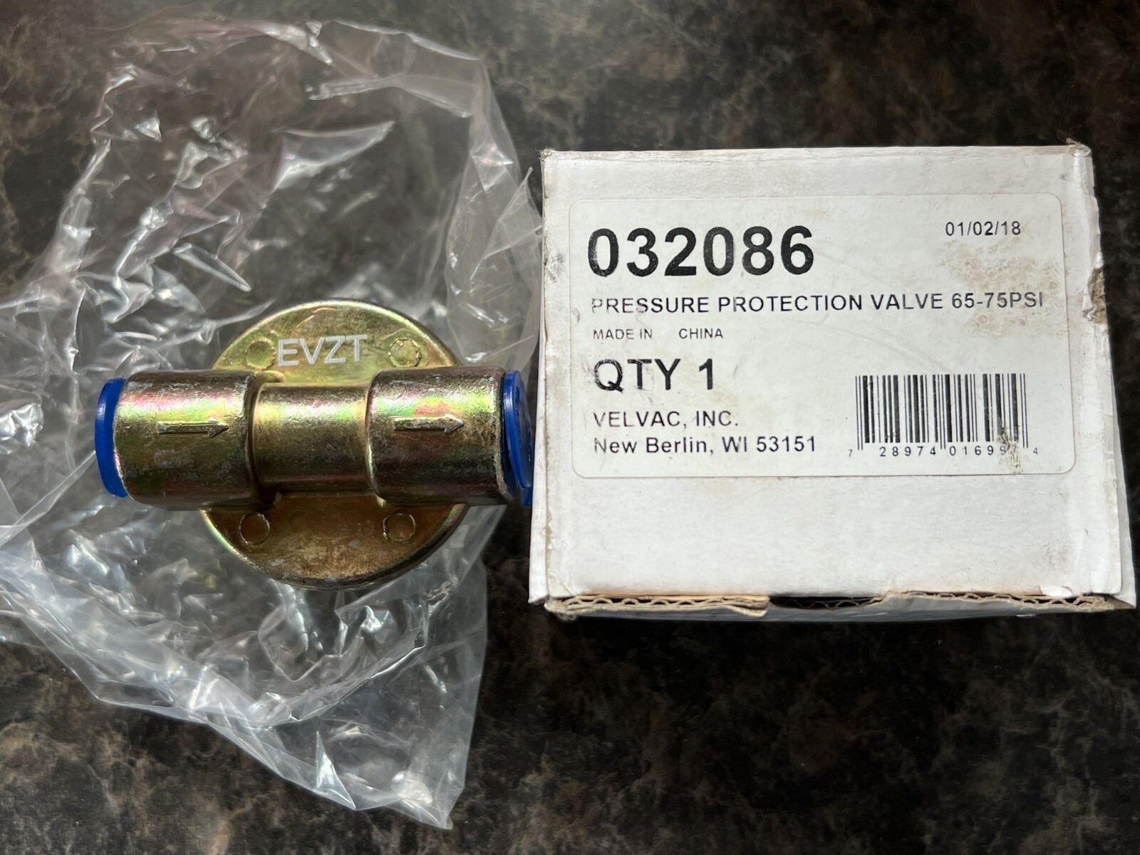 Velvac 032086 Pressure Protection Valve 65-75 PSI for sale online | eBay