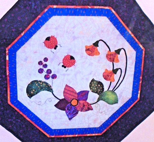 Lucky Ladybugs Mary Sorensen #35 2003 Octagonal Quilted Wall Hanging ...