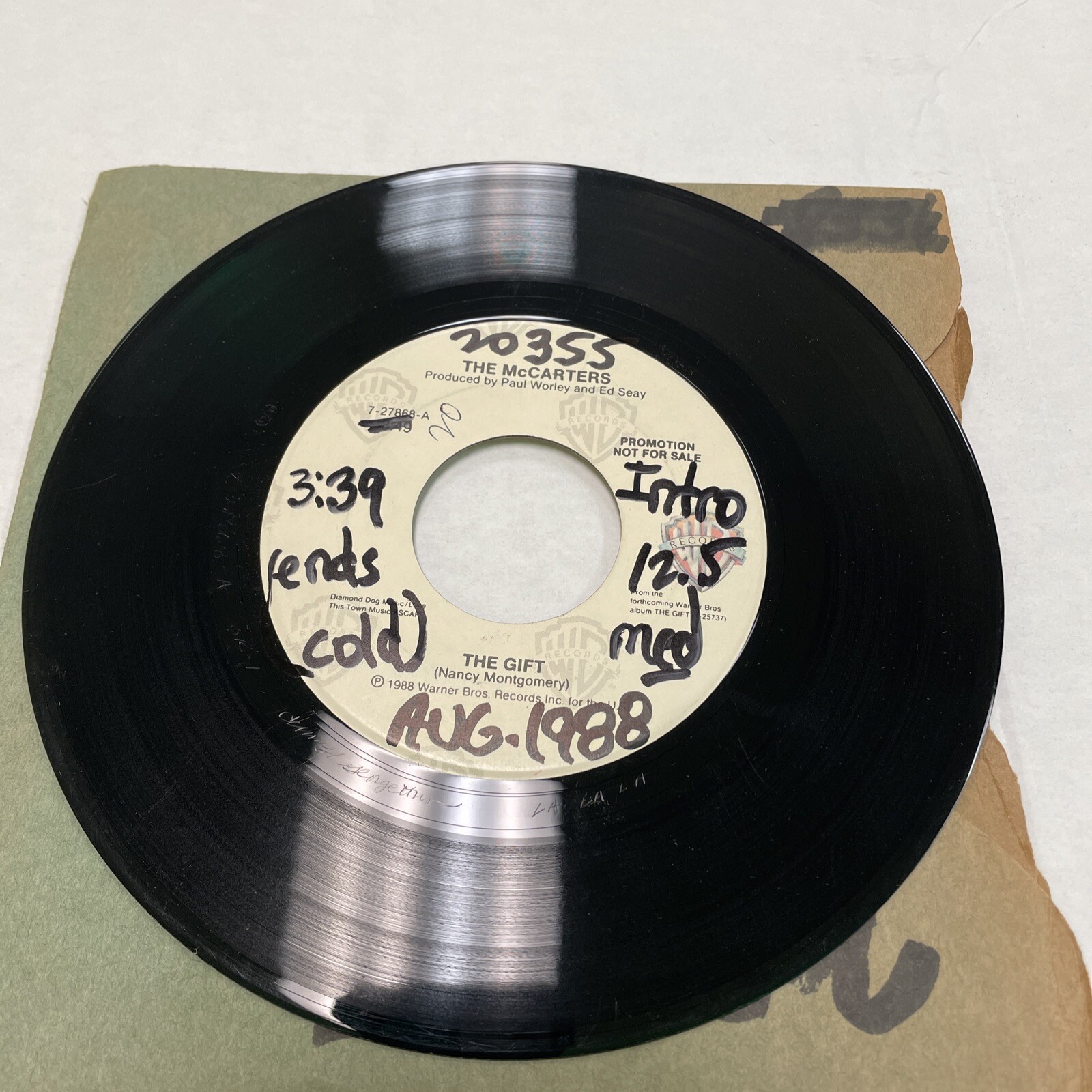 THE McCARTERS THE GIFT 7” 45RPM LIKE NEW VINYL | eBay