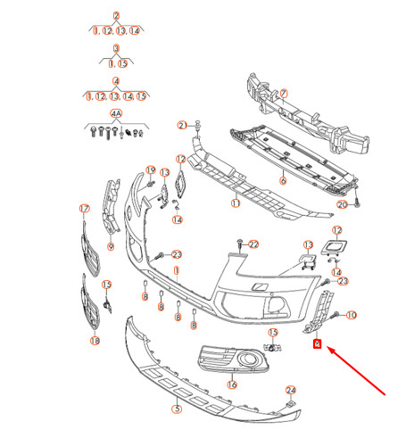 NEW AUDI Q5 8R FRONT BUMPER RIGHT SECURING STRIP 8R0807278C OEM | eBay