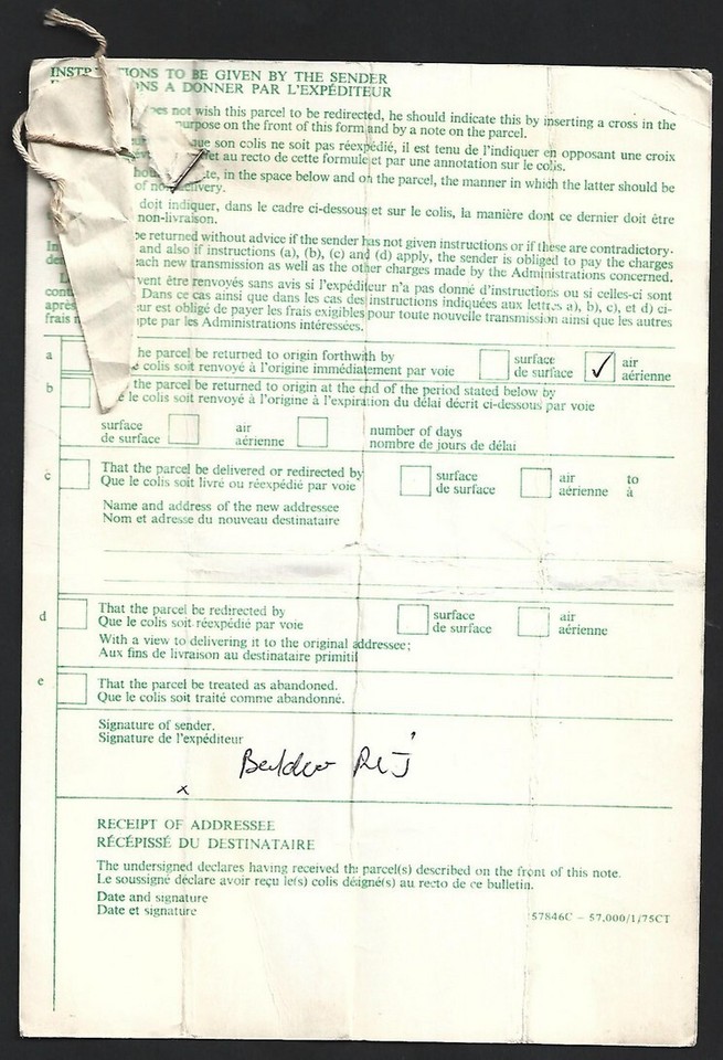 New Zealand postal fiscals $10 x 3 on parcel card to Punjab, India | eBay