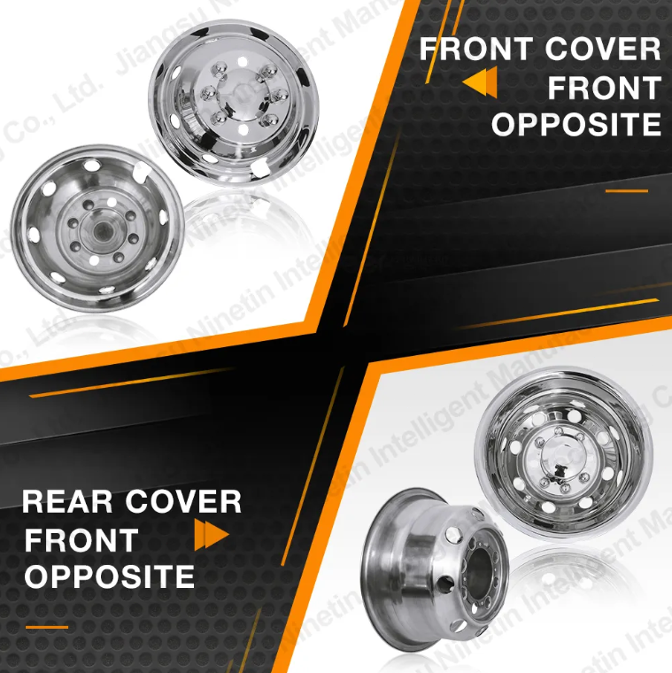 16" Wheel Simulator Set 8 Lugs 8 Vent Holes For 1992-2007 Ford E350 ...