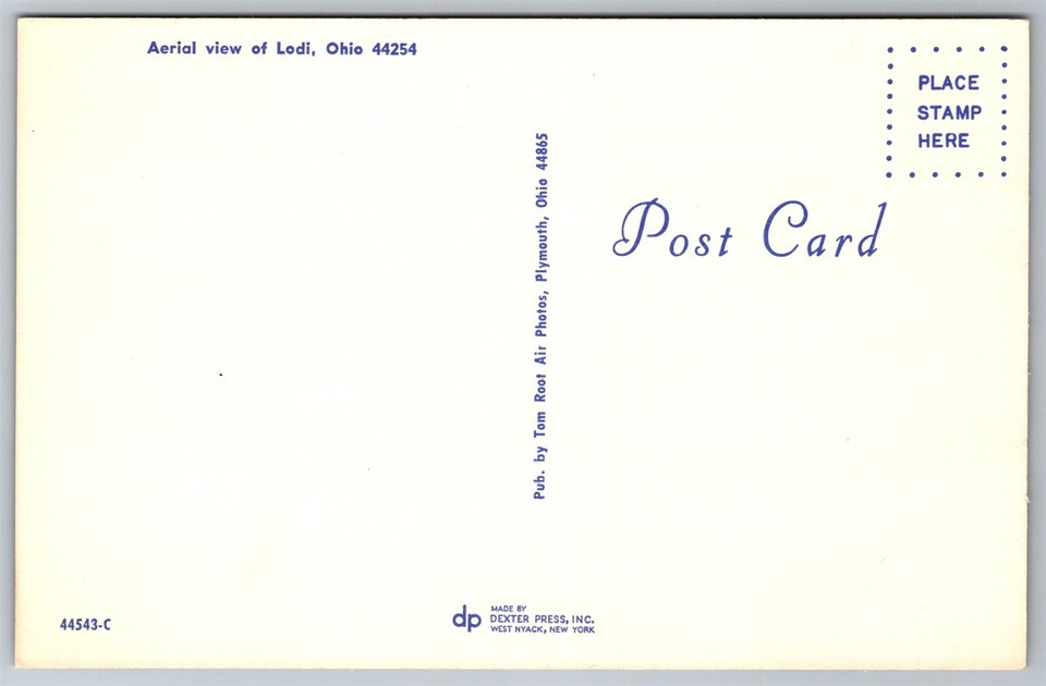 Postcard Aerial View of Lodi Ohio O12 | eBay