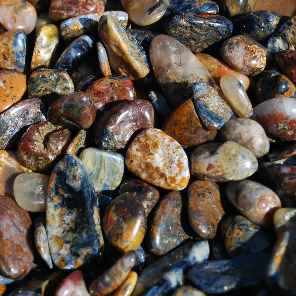 10pcs AAA Pietersite Crystal Tumbled Stones, Small Flashy Crystal Set ...