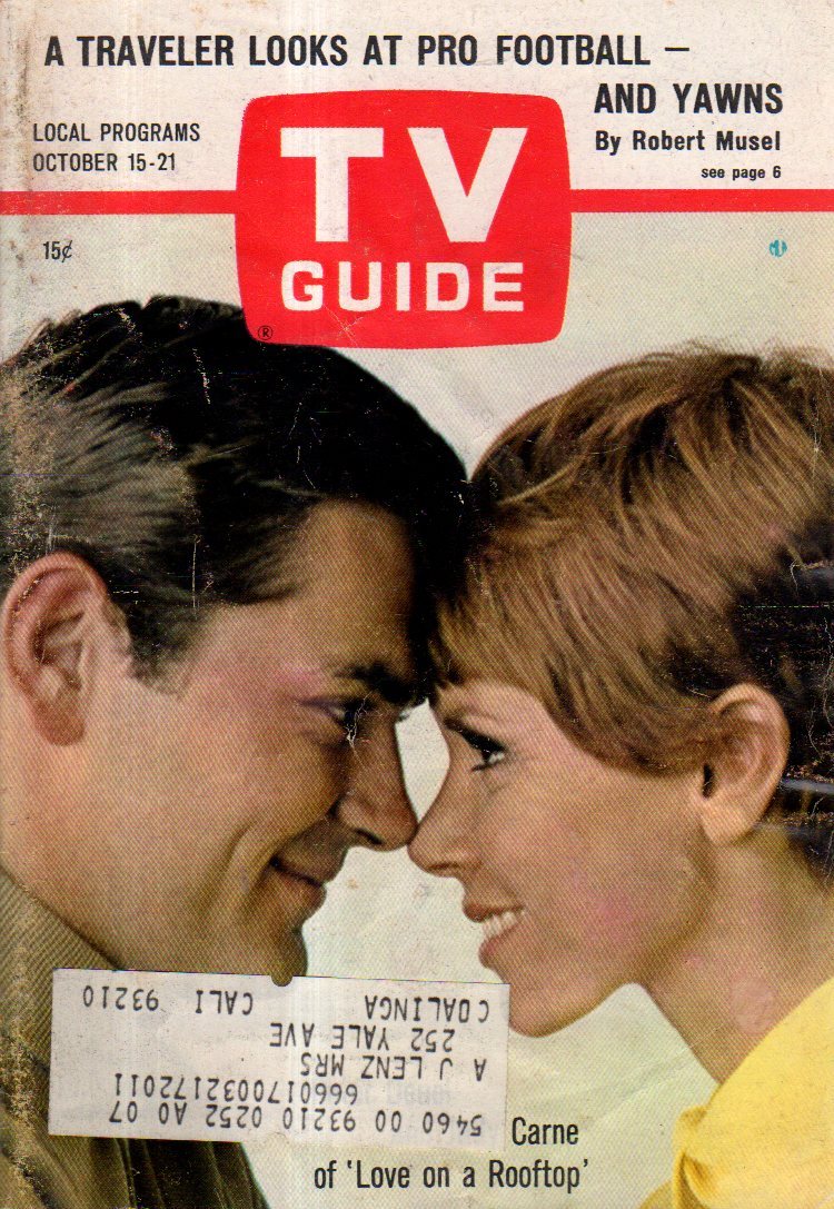 1966 TV Guide October 15 - Judy Carne; Marlo Thomas; William Shatner ...