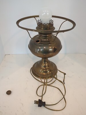 Vintage Brass Rayo Lamp Retrofit With Electric Light Bulb. Working 12 ...