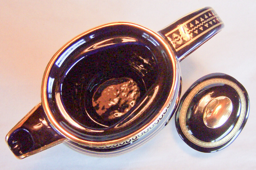 Spyropoulos TEAPOT, Cobalt Blue, 24k Gold, Greek Myth, Handmade in ...