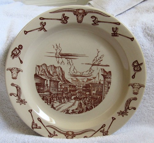 Wallace China El Rancho Pattern Western Cowboy Ranch Dinnerware China ...