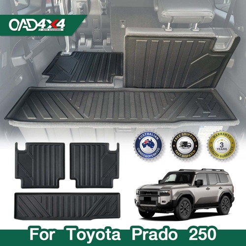3PCS Boot Liner for Toyota Prado 250 LC250 7-Seater 2024-Onwards Cargo ...