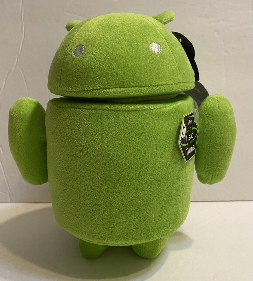 8” Android GreenBug Droid Spinning Head Spins Plush Stuffed Animal Toy ...