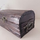 Black Wooden Chest Handmade Rustic Style Treasure Chest Wooden Storage ...