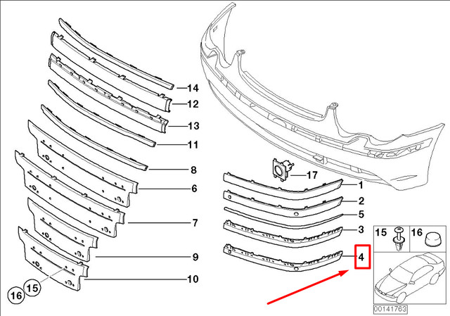Genuine BMW E65 E66 E67 730Li 735Li Bumper Guard Primed Front Left ...