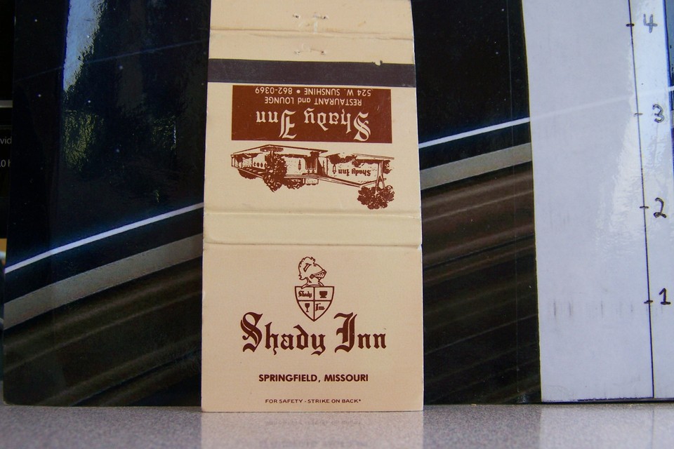 Rare Vintage Matchbook N1 Springfield Missouri Shady Inn Restaurant ...