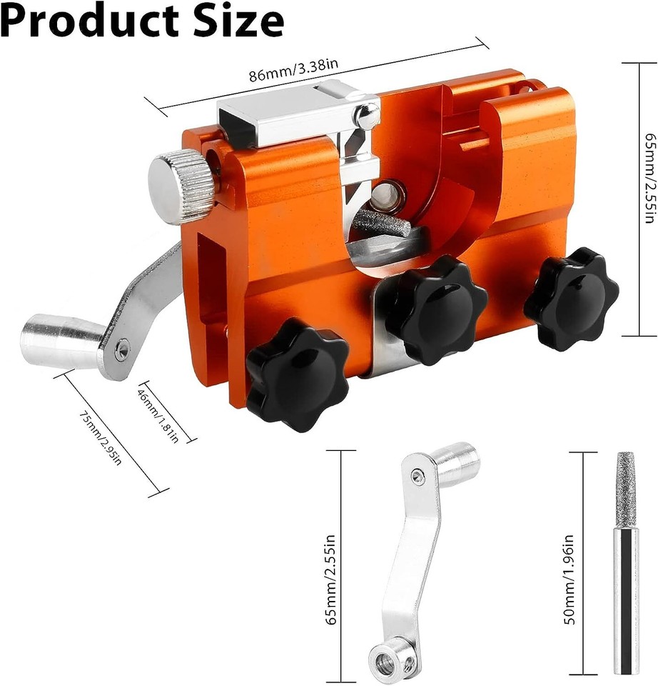 SawSharpener Chain Saw Sharpener Chainsaw Sharpening Jig Kit for 12-20" Blades | eBay