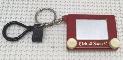 Vintage 1994 Etch A Sketch Drawing Toy Mini Keychain Works Basic Fun ...