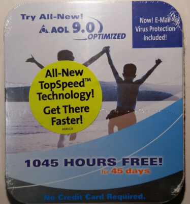 AOL 9.0 America Online Vintage CD Disc in tin box - New Sealed | eBay