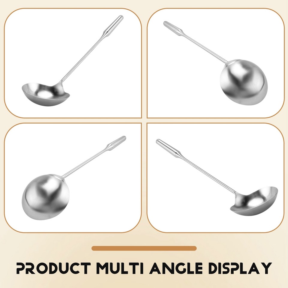 Soup Ladle, Wok Spatula,the Longer Handle Shovel Spoon Rustproof ...