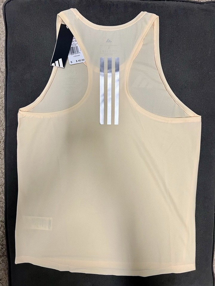 Adidas Boston Marathon 2025 129Th Warm Vanilla Run Running Tank Singlet ...