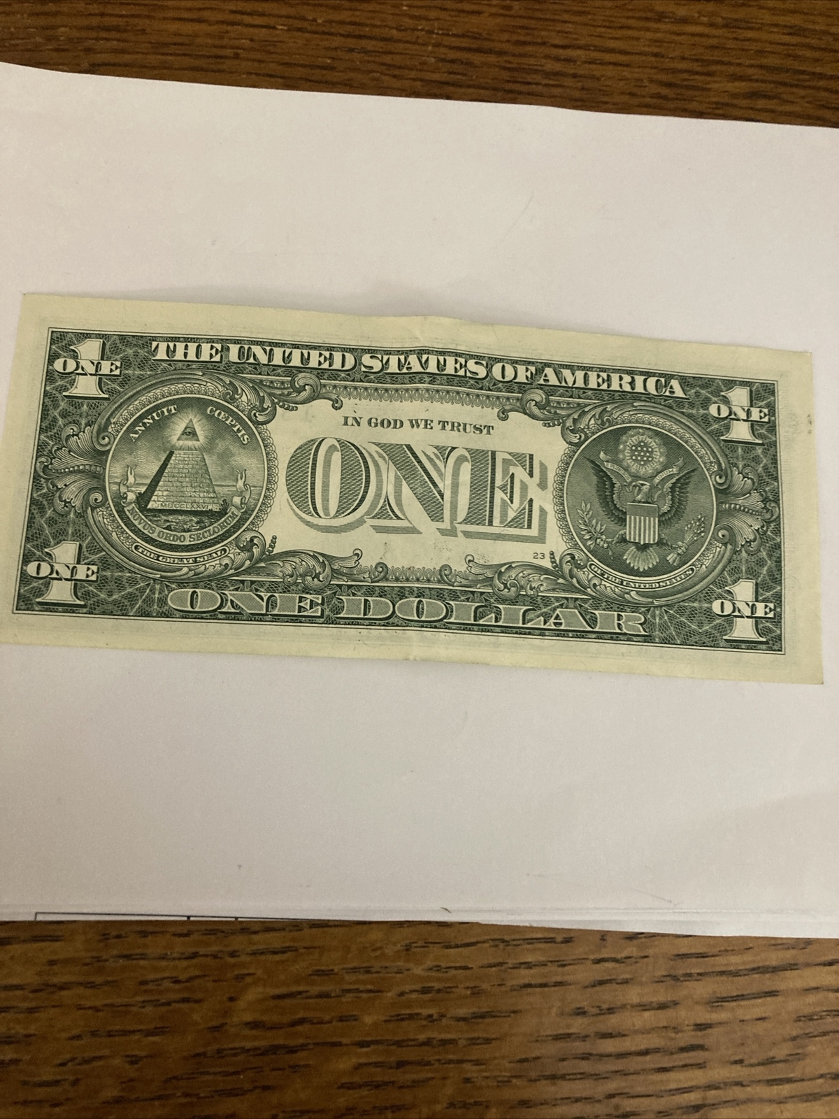 $ 1 One Dollar Bill Error Misaligned Serial Number Misprint Note Fancy ...