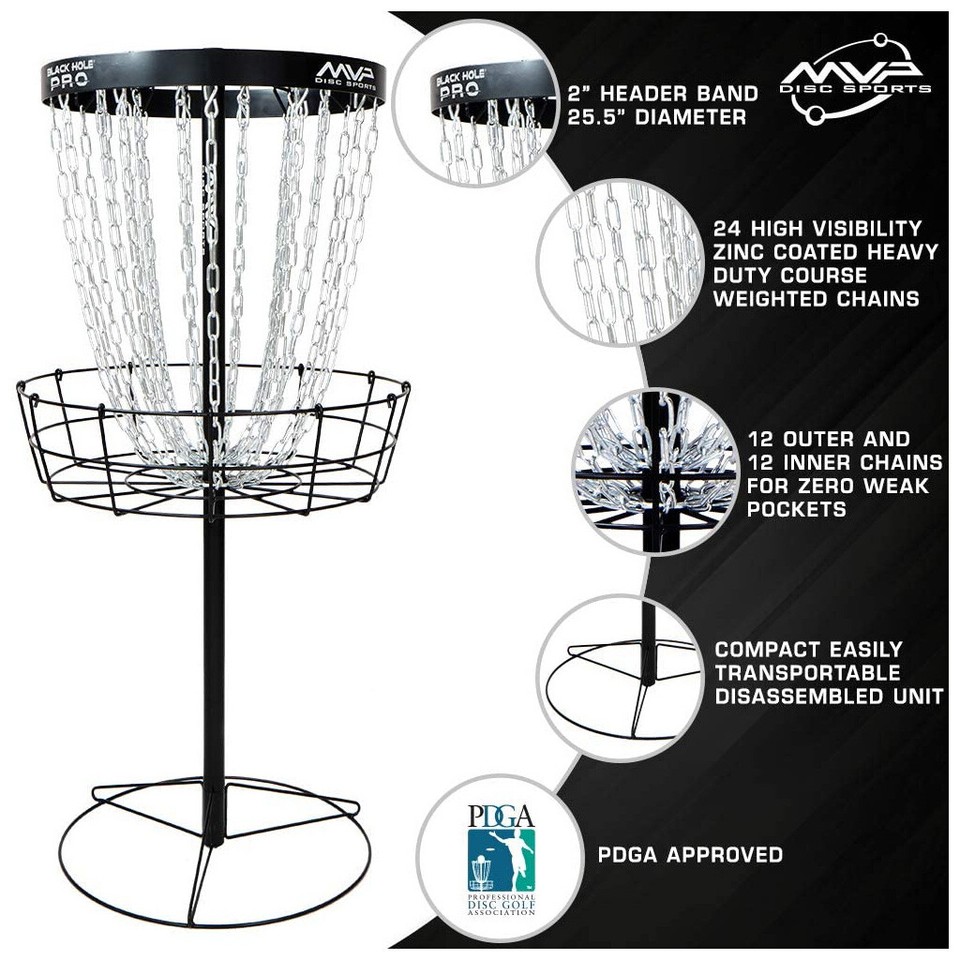 MVP Disc Golf Basket Black Hole Pro Catcher Target 843255100022| eBay
