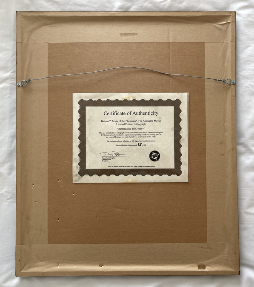 Batman Animated Mask of the Phantasm signed limited lithograph | eBay UK