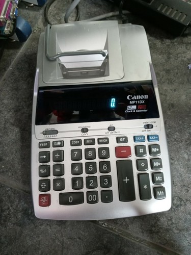 Canon MP11DX Printing Calculator 12 Digit 2 Color Print Clock And ...