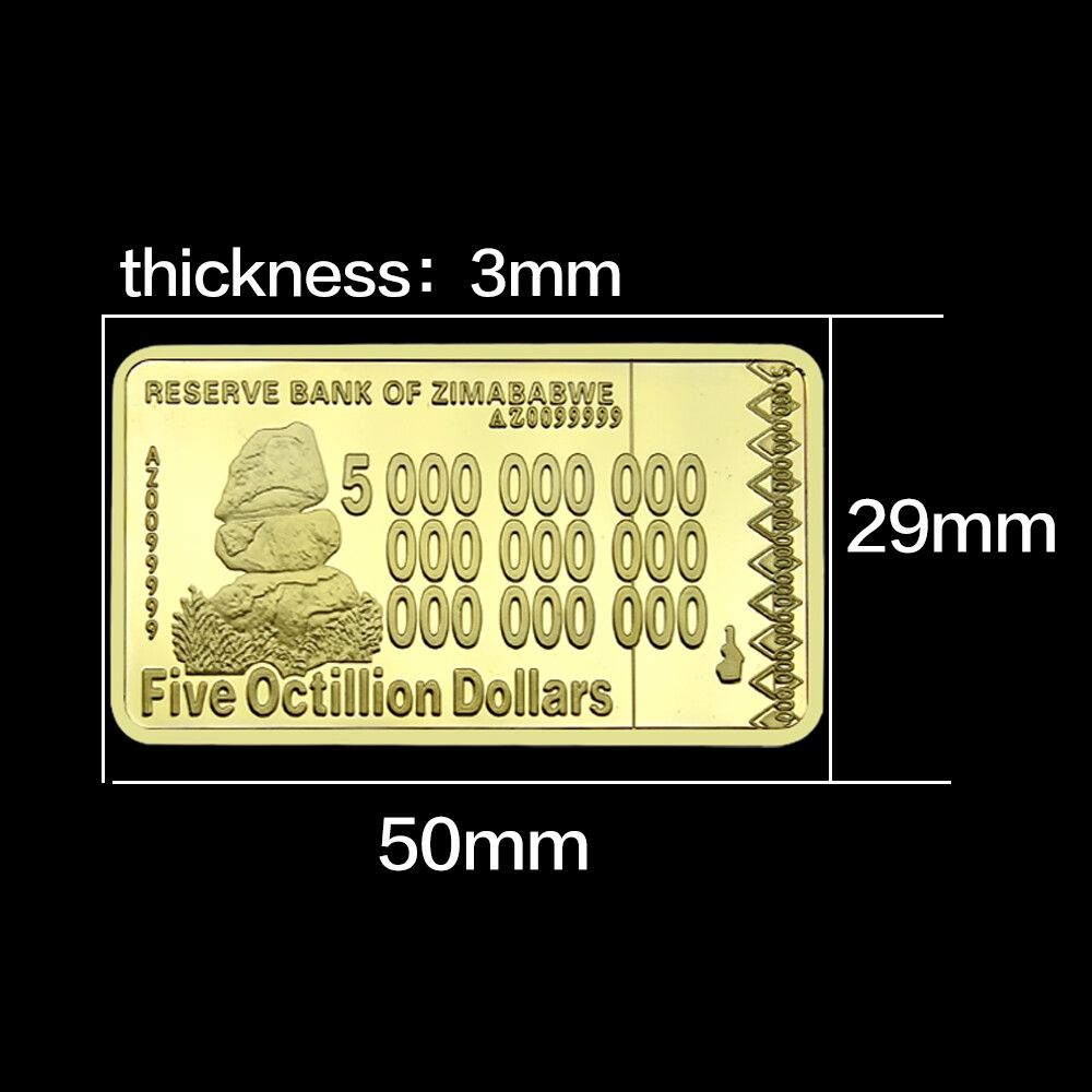 100pcs Zimbabwe Top Nonillon Containers 54 Zeros Paper Money and 30pcs ...