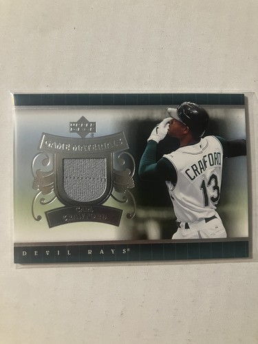 2007 Upper Deck UD Game Materials Carl Crawford #UD-CC Tampa Bay Devil ...