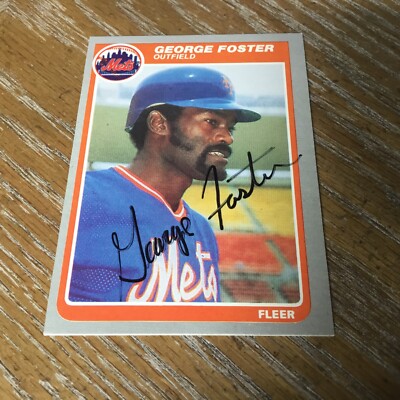Autographed 1985 Fleer George Foster. #L-1 | eBay