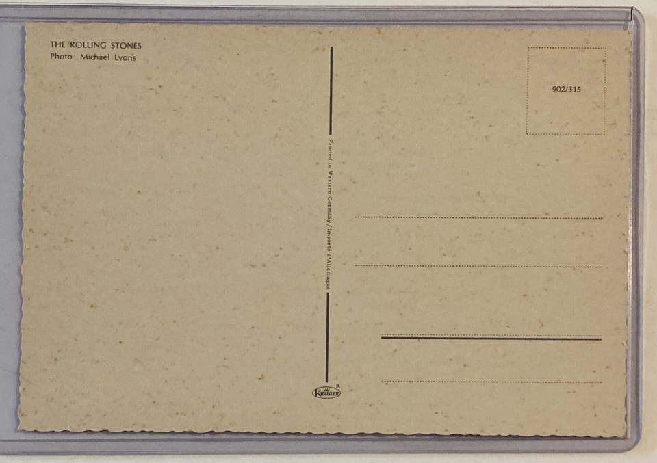 Rolling Stones Deckle Edge Postcard Color 1960s Rueger Germany Michael ...