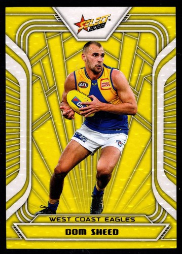 2022 AFL FOOTY STARS [FRACTURED YELLOW CARD] - FY204 Dom SHEED (WEST ...