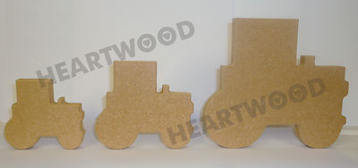 TRACTOR SHAPE TRIO IN MDF (80mm, 100mm AND 150mm x 18mm thick)/WOODEN ...