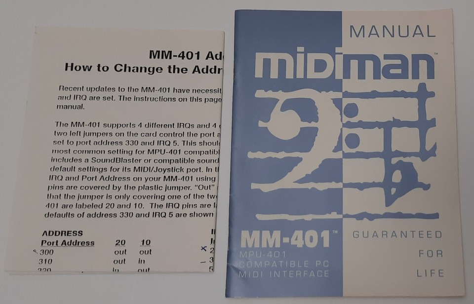 Midiman MM-401 MPU-401 8-bit ISA Midi-Interface (1995, retro, boxed ...