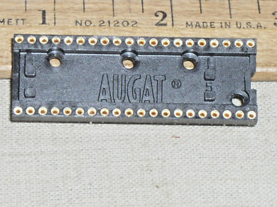 ONE OBSOLETE AUGAT MACHINED PIN 40-DIP IC SOCKET 3-1571586-2 GOLD ...