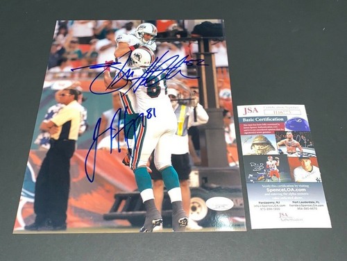 BRIAN HARTLINE & JOEY HAYNOS MIAMI DOLPHINS AUTOGRAPHED 8X10 PHOTO JSA ...
