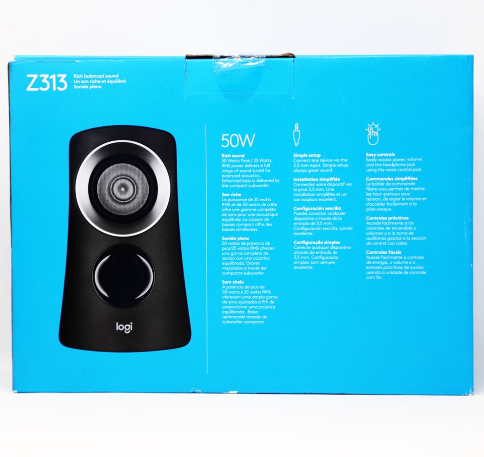 Logitech Z313 Multimedia Speaker System, Simple setup Installation ...