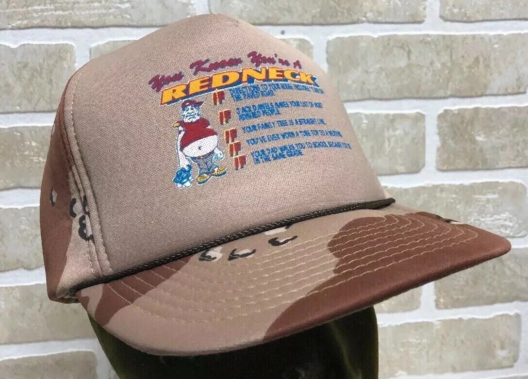 You Know You’re A Redneck If Foam Snapback Desert Camouflage Hat Cap ...