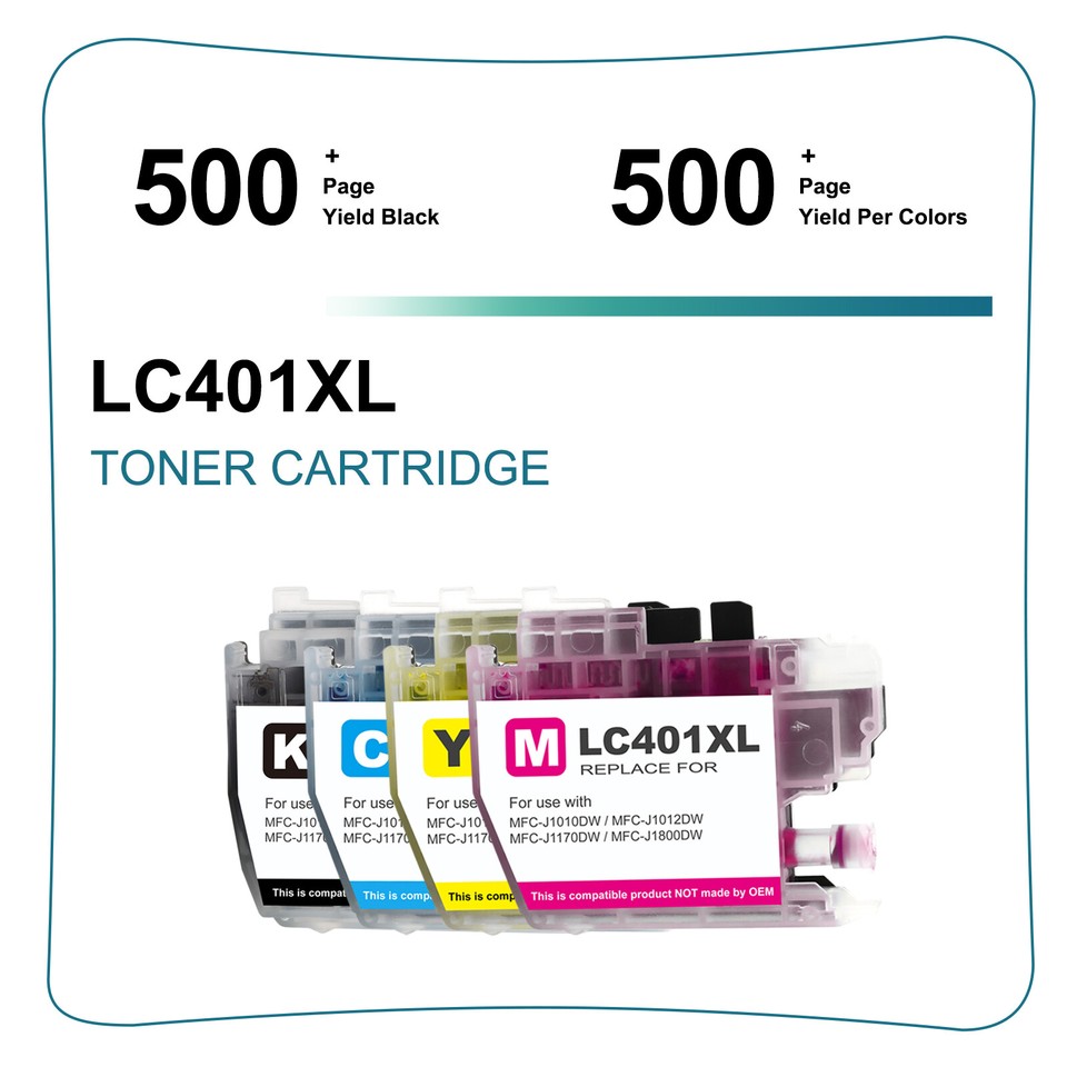 LC401XL LC-401XL Ink Cartridges for Brother MFC-J1010DW MFC-J1012DW MFC ...