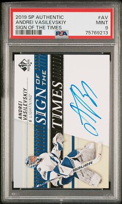 2019-20 SP Authentic Andrei Vasilevskiy Sign of the Times Lightning PSA ...