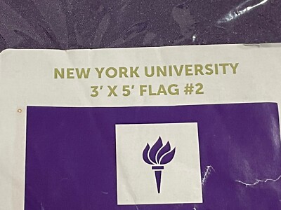 New York University Violets Flag NYU Large 3x5 New In Package | eBay
