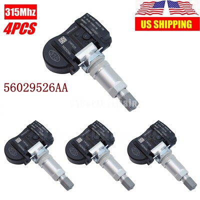 4 PCS FOR MOPAR DODGE JEEP 56029526AA 68078861AA TPMS TIRE PRESSURE ...