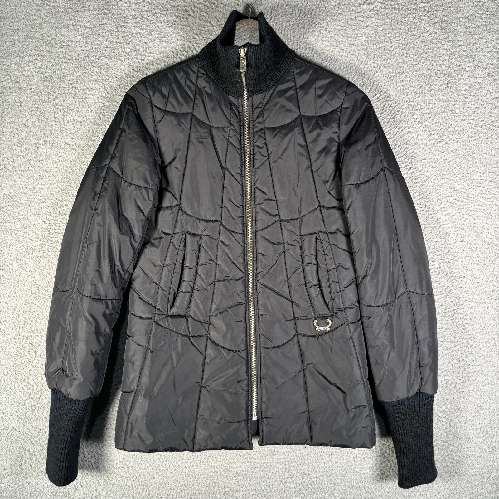 Diesel Puffer Jacket Quilted Black Insulted Full Zip … - Gem