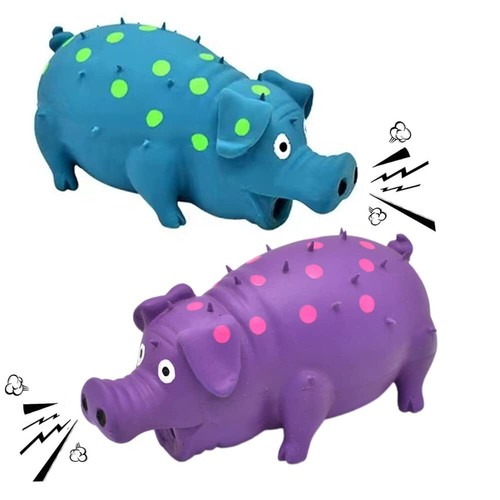 Squeaky Pig Dog Toys 2 Pack Grunting Pig Dog Toy That Oinks Grunts For ...