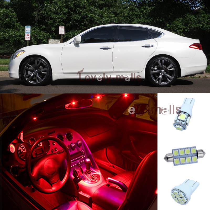 8Pcs Red Map/Cargo Lights Interior LED Package Kit For Infiniti M35 ...