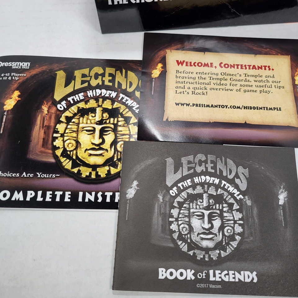 Pressman Nickelodeon Legends of the Hidden Temple Board Game Complete ...
